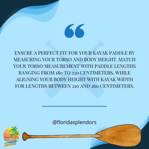 Kayak Paddles Size Chart: Find the Perfect Paddle - Florida Splendors