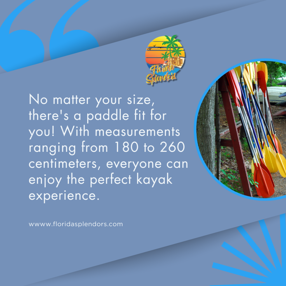 Kayak Paddles Size Chart: Find the Perfect Paddle - Florida Splendors
